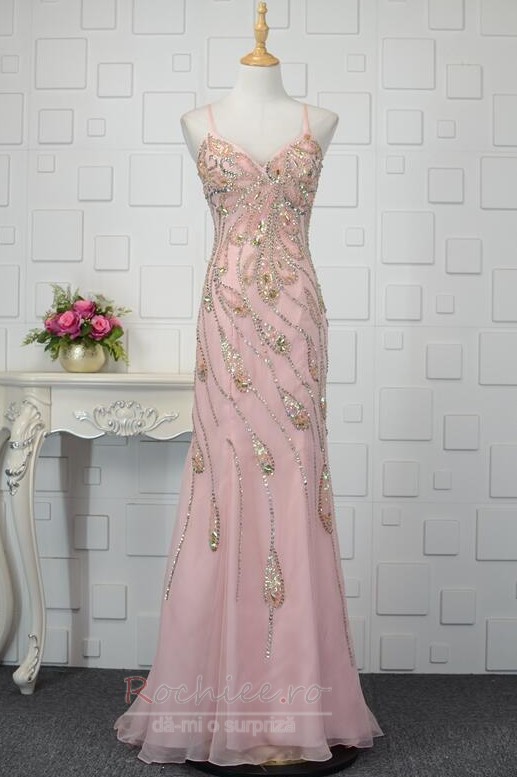 Rochie de seara Lungime de glezna Curele de spaghete Talie naturale ...